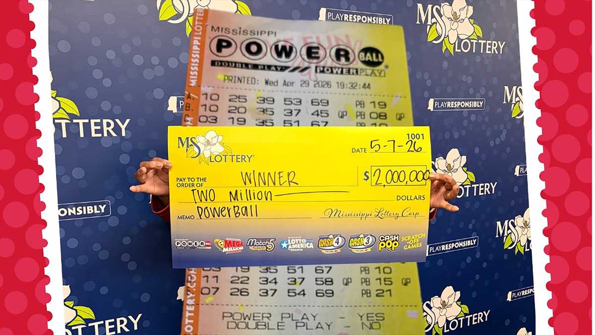 Mississippi lottery winner claims $2 million Powerball prize