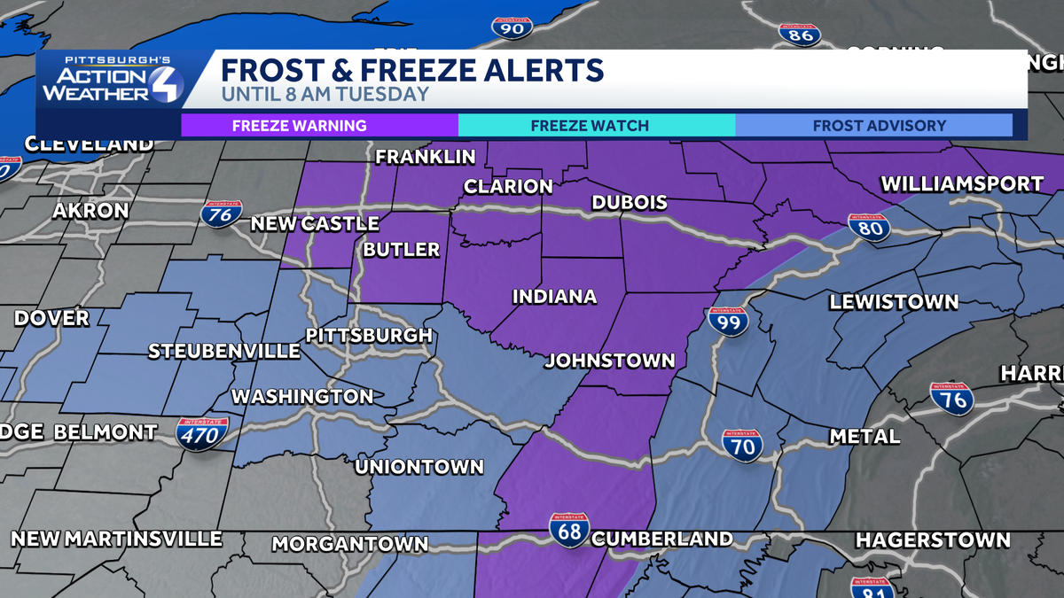 Western PA: Frosty tonight, Impact Day Wednesday