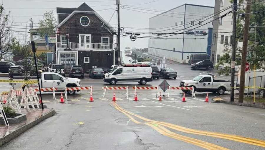 Emergency closure: Busy road washed out in Portland, Maine