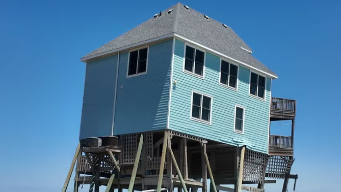 Outer Banks home collapses into Atlantic Ocean