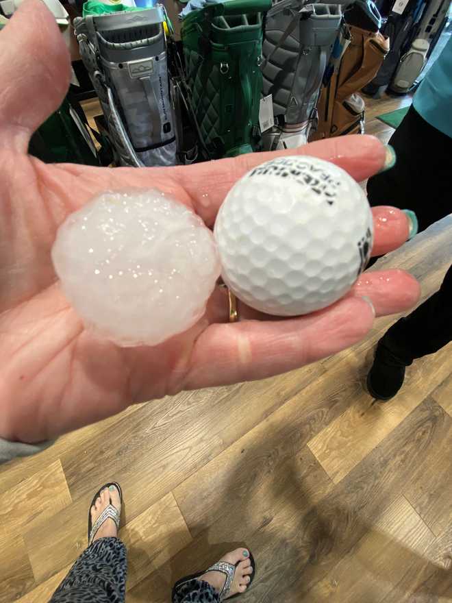 Oklahoma sees large, damaging hail with storms on Saturday