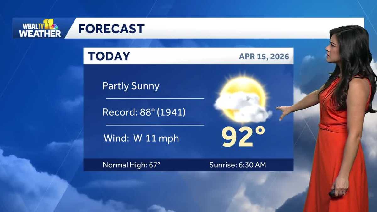 Baltimore Weather: First 90s of the year Wednesday