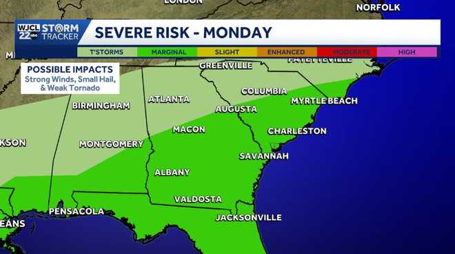 Isolated showers & thunderstorms possible for Southeast Georgia and the ...