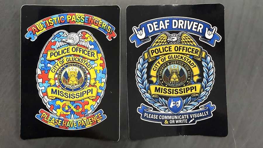 Gluckstadt police say new stickers are a first for the department