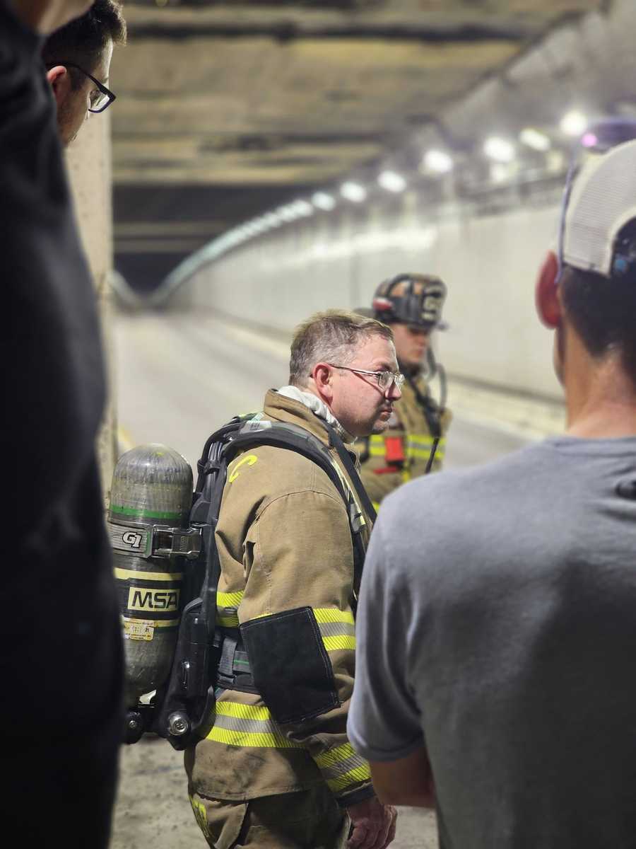 Images from fire inside PA Turnpike Tunnel shows smoke, evacuation of ...