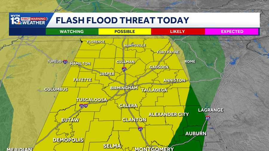 Alabama forecast: Rounds of rain and storms bring a flood threat