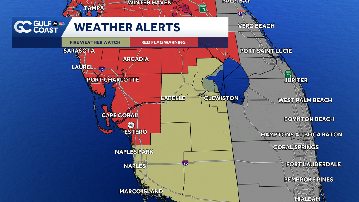 Gulf Coast Weather Impact Day: Elevated fire danger Tuesday
