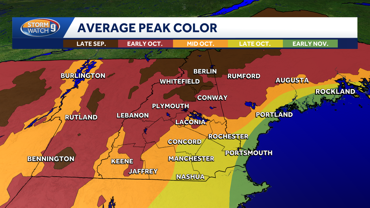 New Hampshire foliage tracker: Northern areas near peak - WMUR