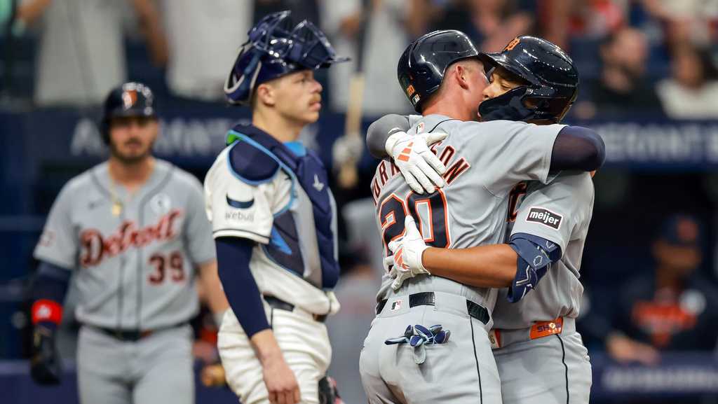 Torres, Pérez and Greene go deep to back Flaherty as Tigers beat Rays 8-0