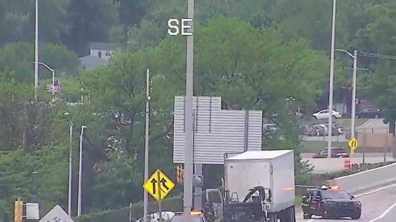 Northbound US 45 reopens after semi fire near Burleigh