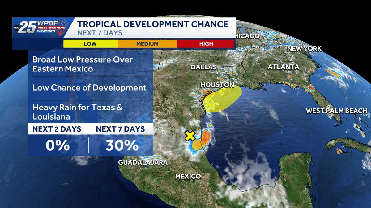 National Hurricane Center tracks low-pressure system in Mexico