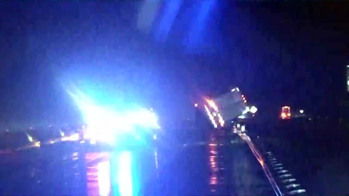 Strong winds knock over tractor-trailer near Stillwater