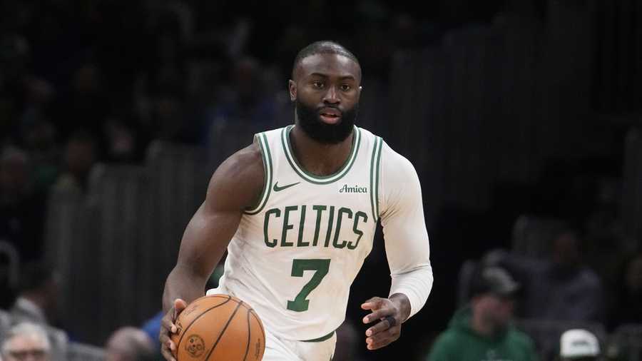 Celtics Jaylen Brown reacts to being named to All-NBA Second Team
