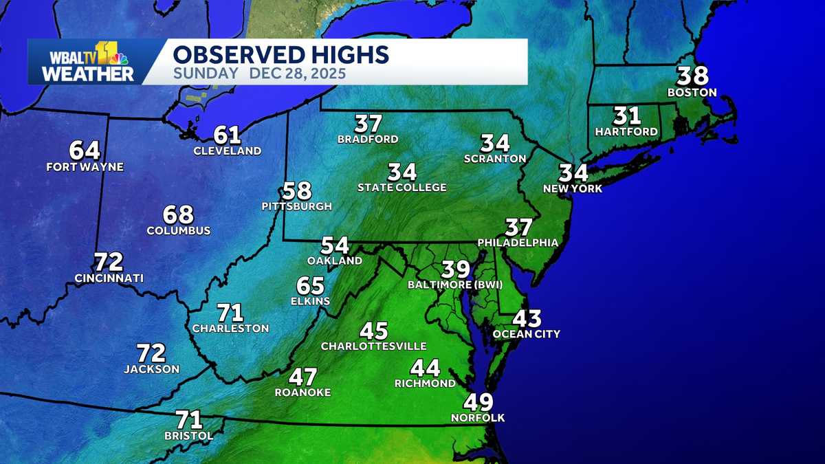 Baltimore Weather: WBAL Weather Maps, 7-Day Forecast