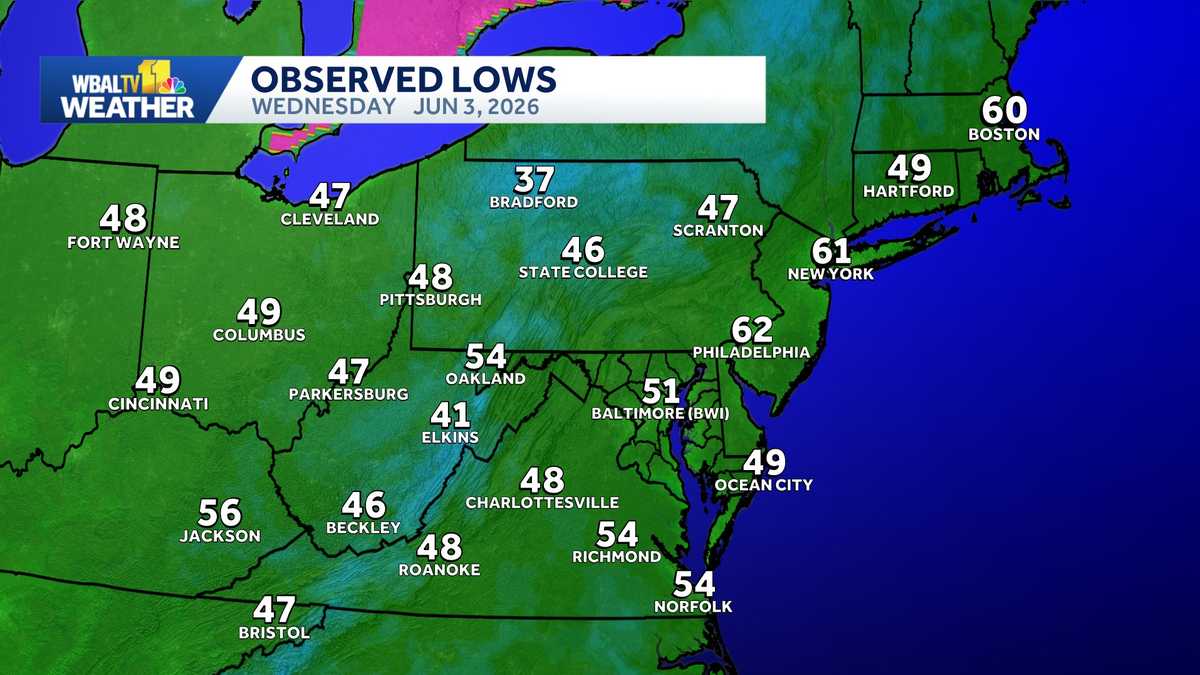 Baltimore Weather: WBAL Weather Maps, 7-Day Forecast