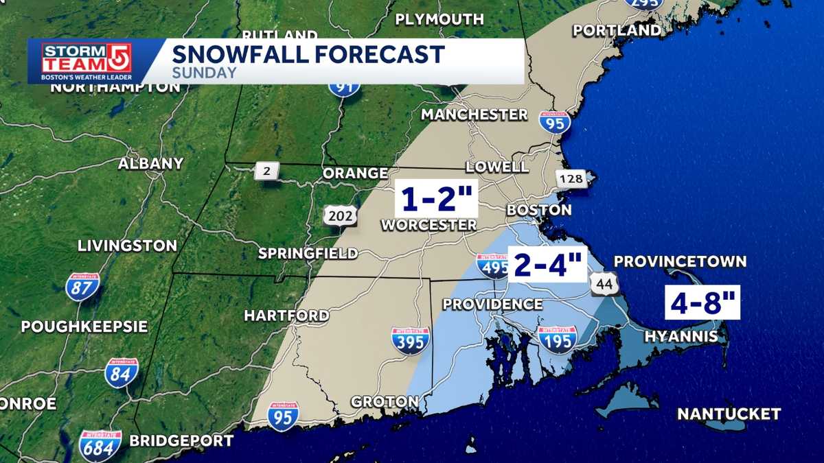 Snow continues, flurries expected to taper off in Mass. later Monday