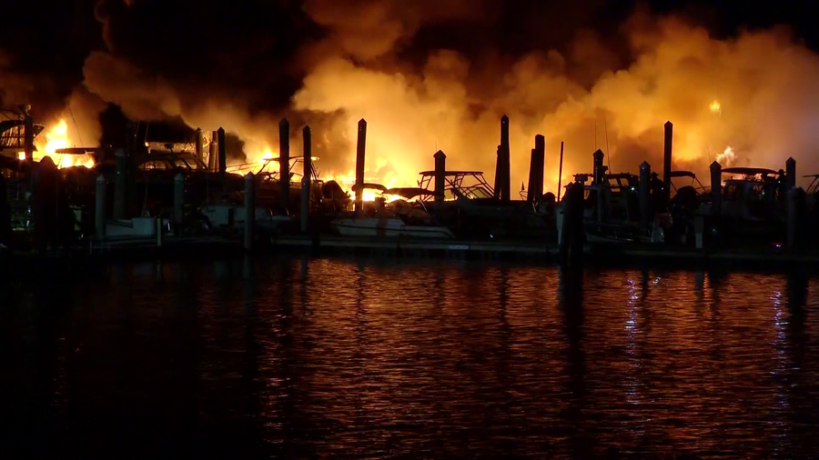 12 boats destroyed in fire at Cottage Park Yacht Club in Winthrop ...