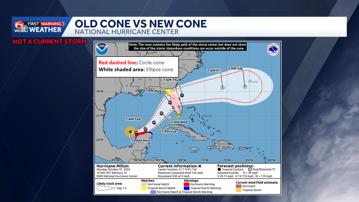 National Hurricane Center updates cone of uncertainty