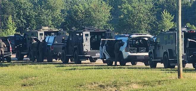 Large law enforcement presence at SC business