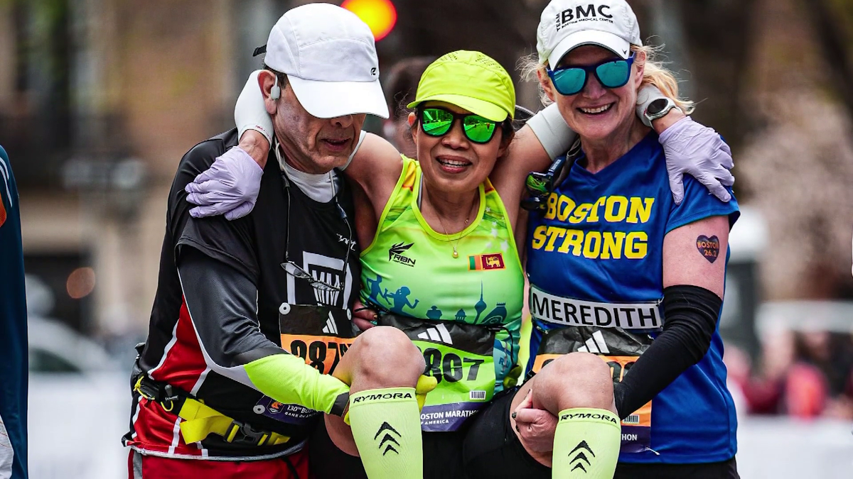 Runners help each other finish Boston Marathon in moments of kindness