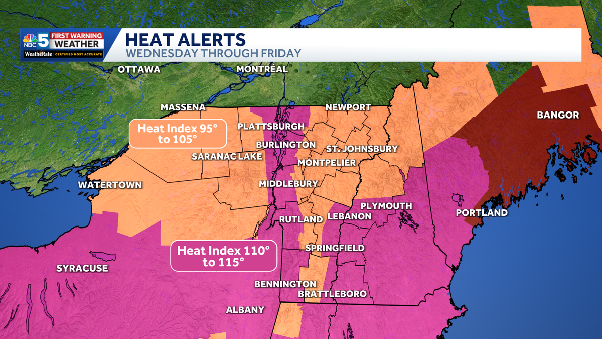 Extreme heat builds as July begins, heat alerts in effect for Vermont ...