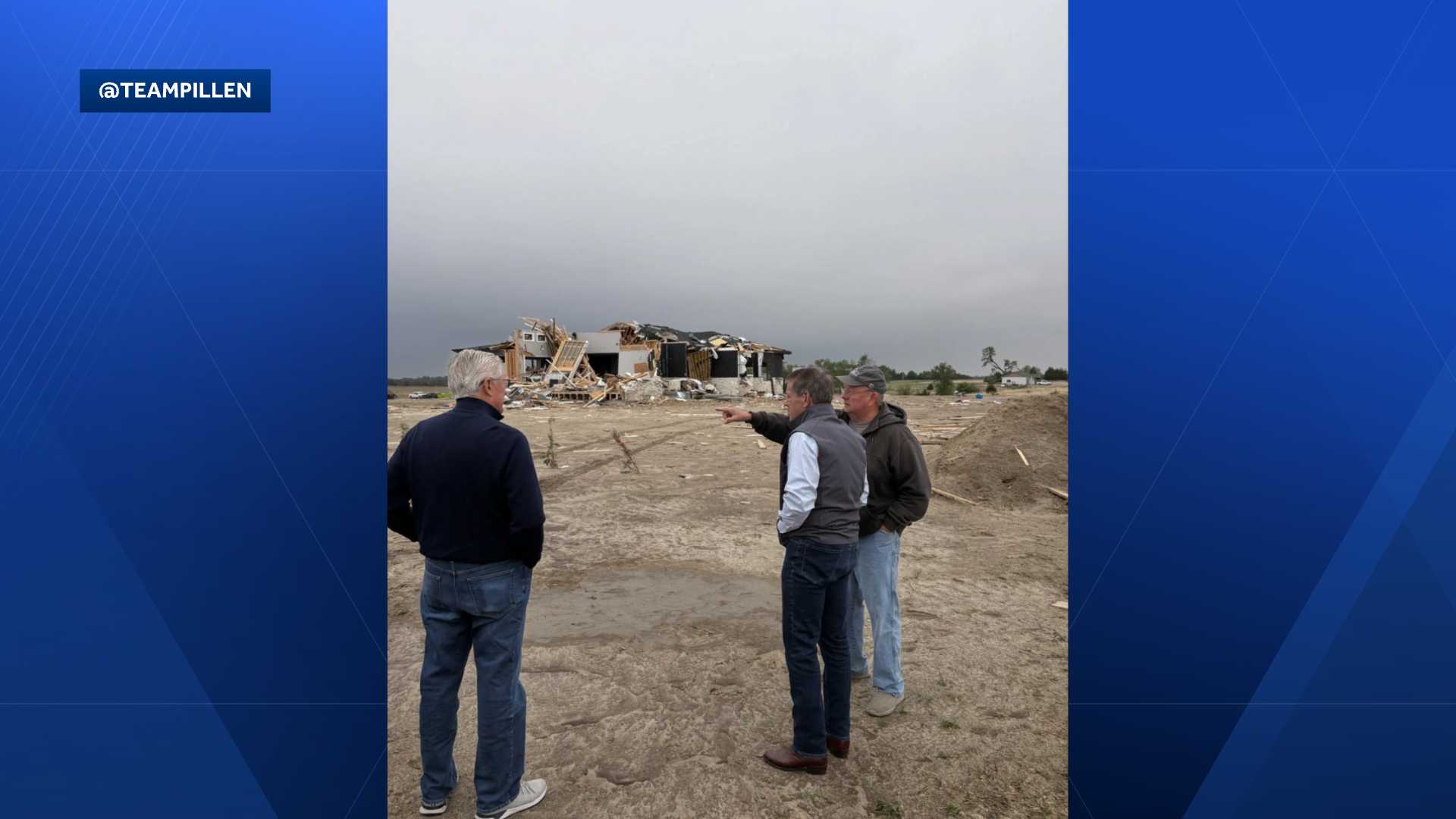 Nebraska tornado damage: Pillen tours severe weather path - KETV