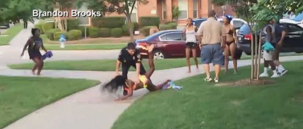 Calls for cop to be fired after pool party fight video angers Texas town