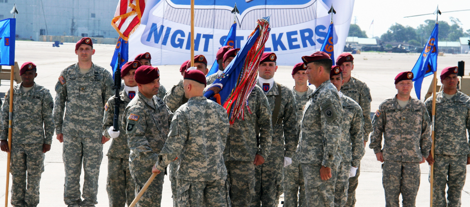 Black hands command of Hunter's Night Stalkers to Harper