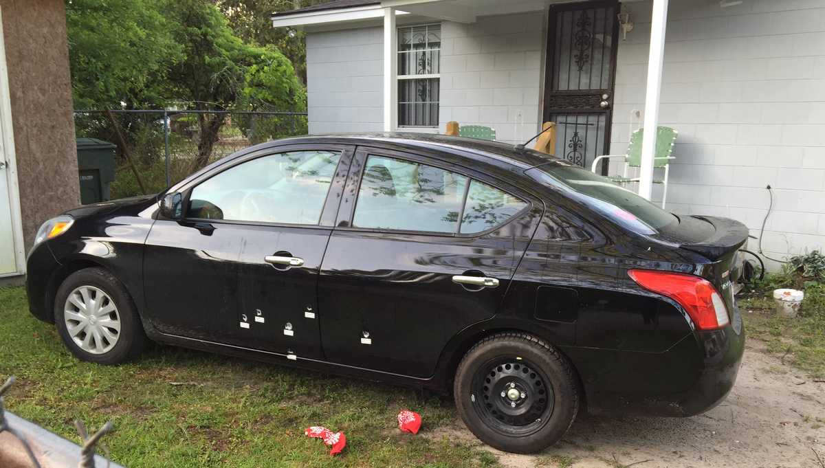 Car riddled with bullets after Sunday night shooting