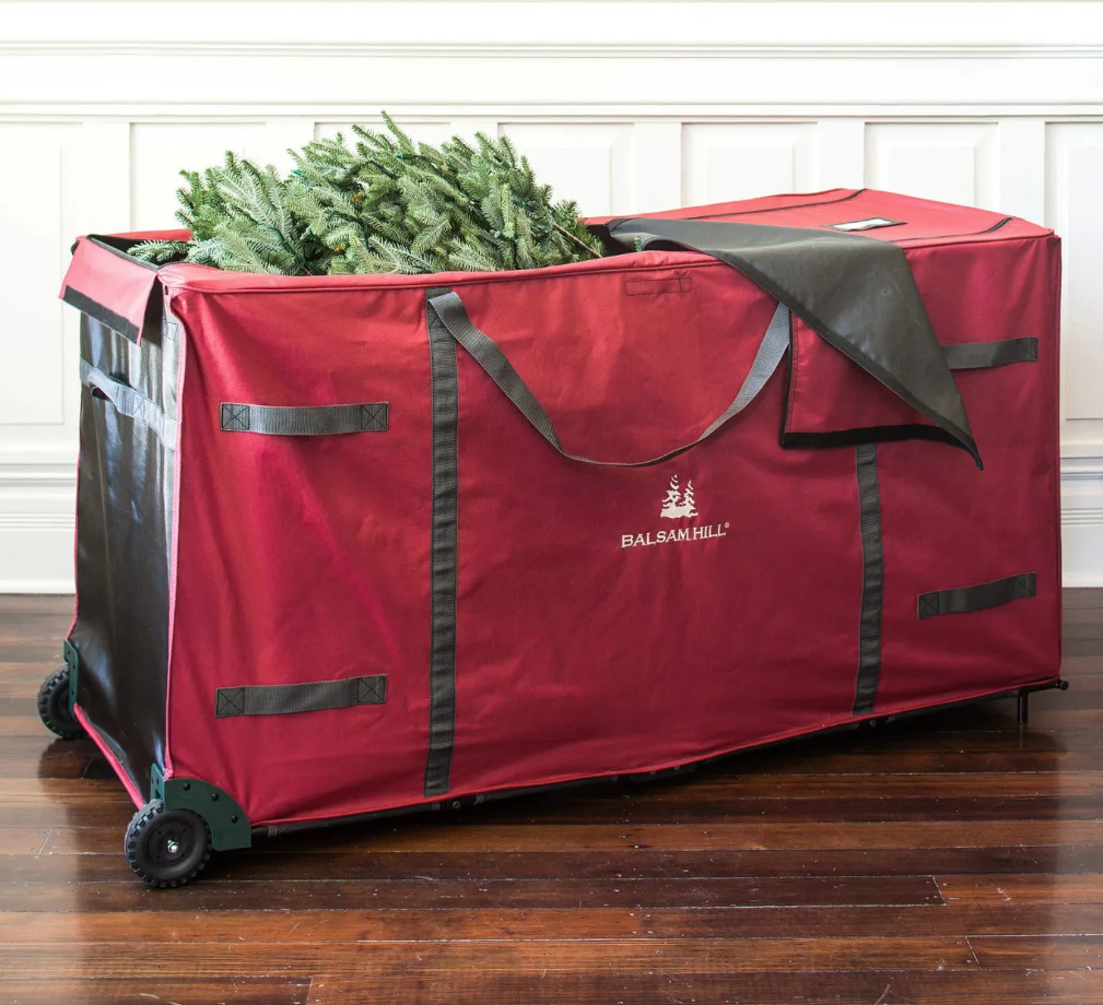 Christmas tree storage bag options from Amazon, Balsam Hill