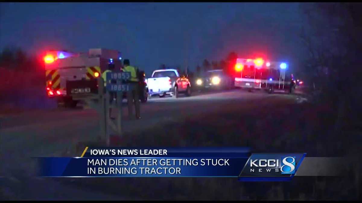 Man dies after getting stuck in burning tractor