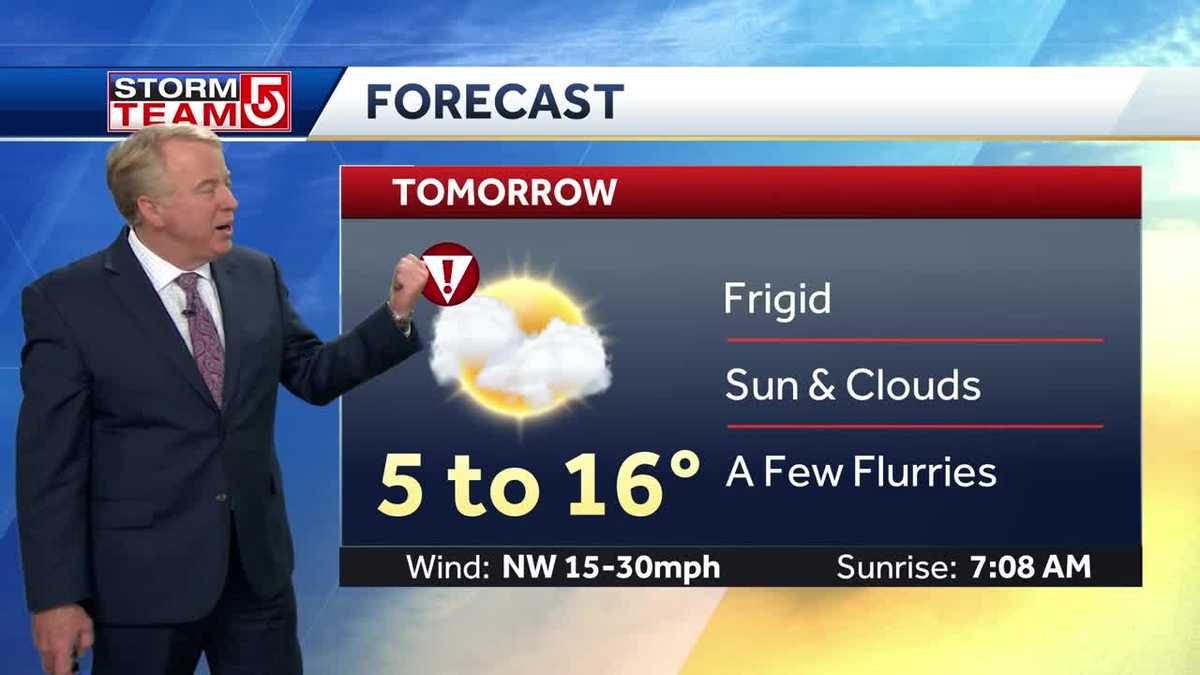 Video: Bitter cold overnight, frigid Monday