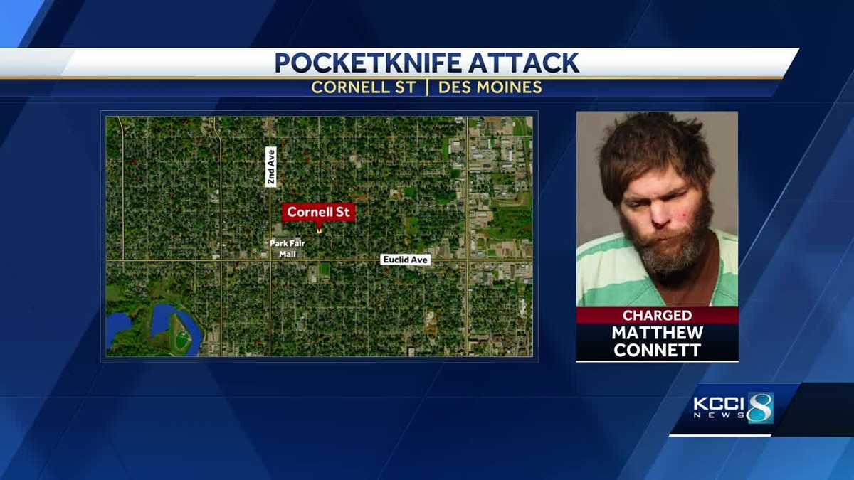 Iowa man accused of charging at someone with pocketknife