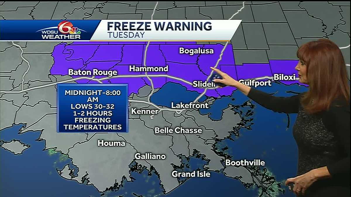 Freeze warning overnight
