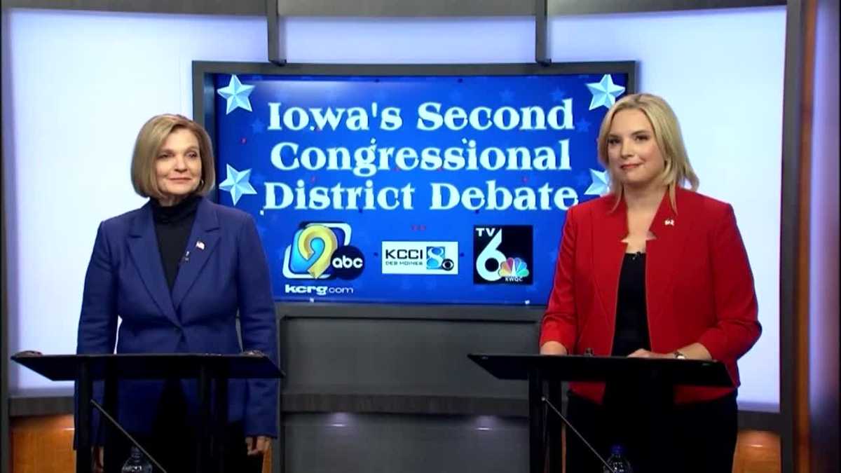 Rep. Ashley Hinson and challenger Liz Mathis debate in battle for Iowa ...