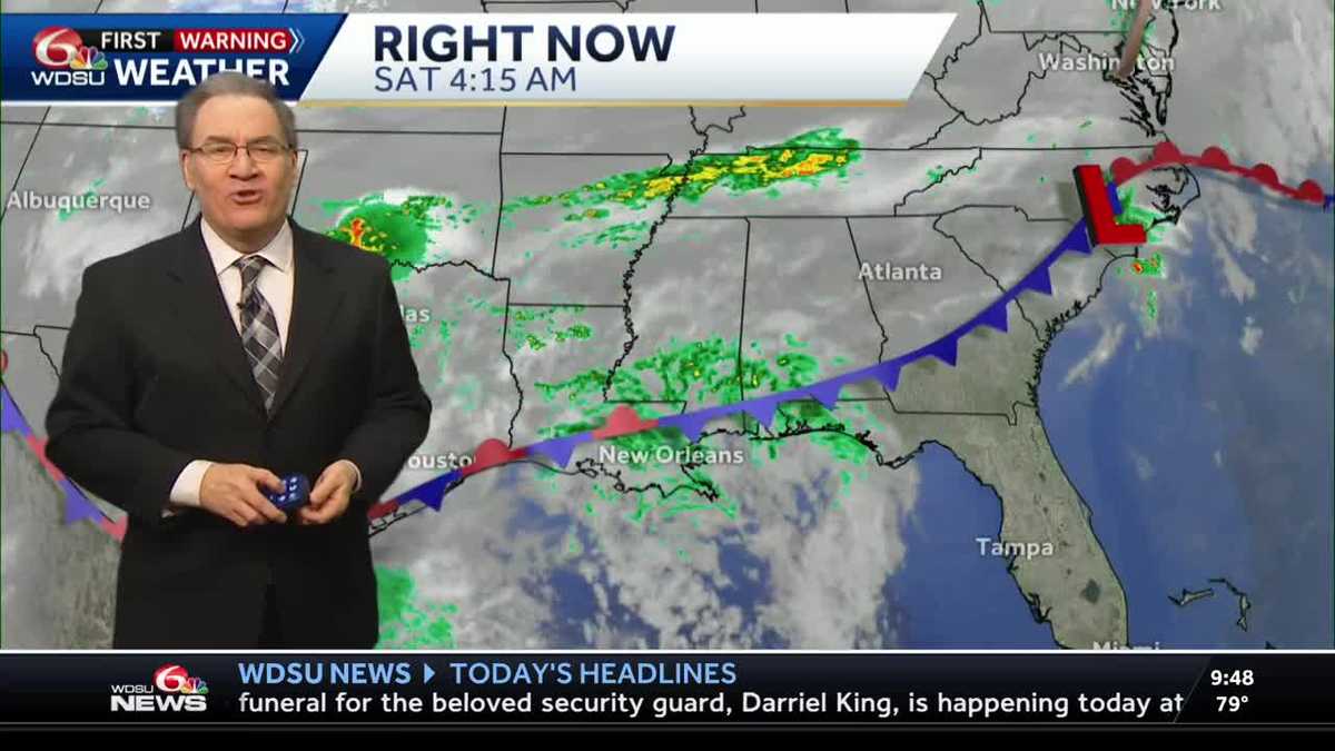 A weekend cold front brings rain and chilly temperatures