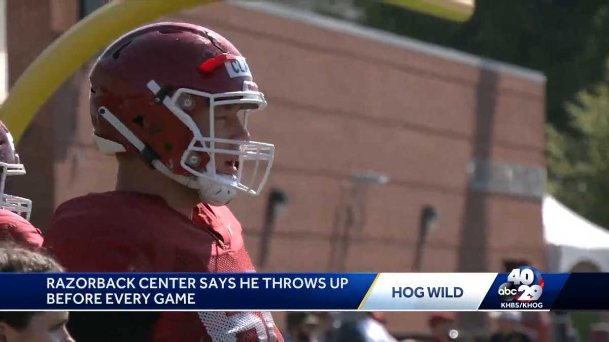 Razorback center has an interesting pregame ritual