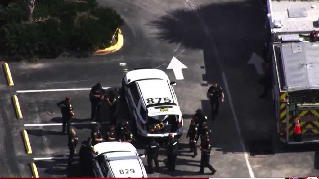 Chopper 2 shows large police response near Orlando high school