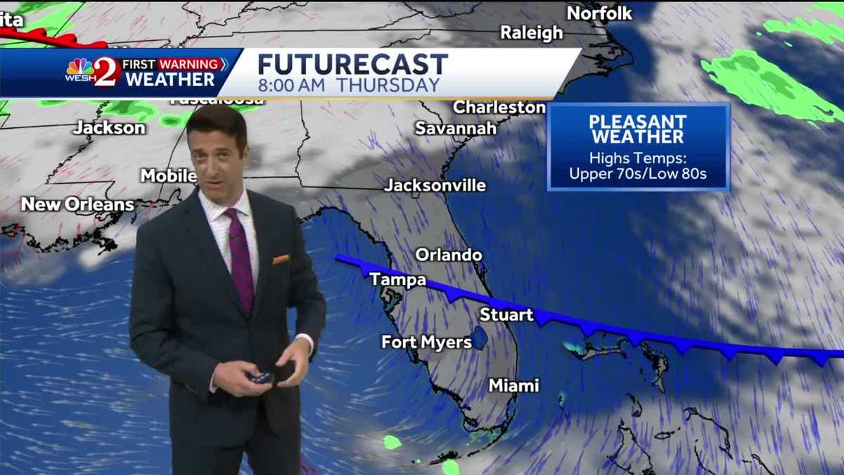 Very comfortable Thursday, late rain Friday!