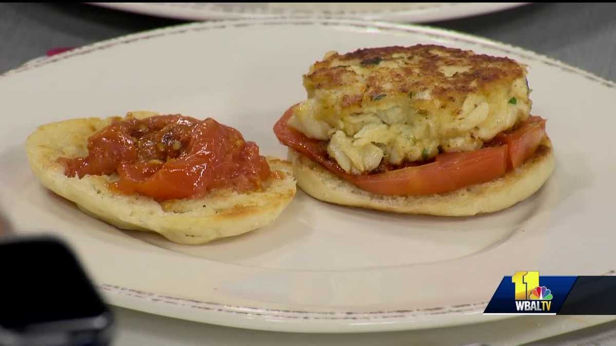 Iron Rooster makes crab cakes for Mother's Day