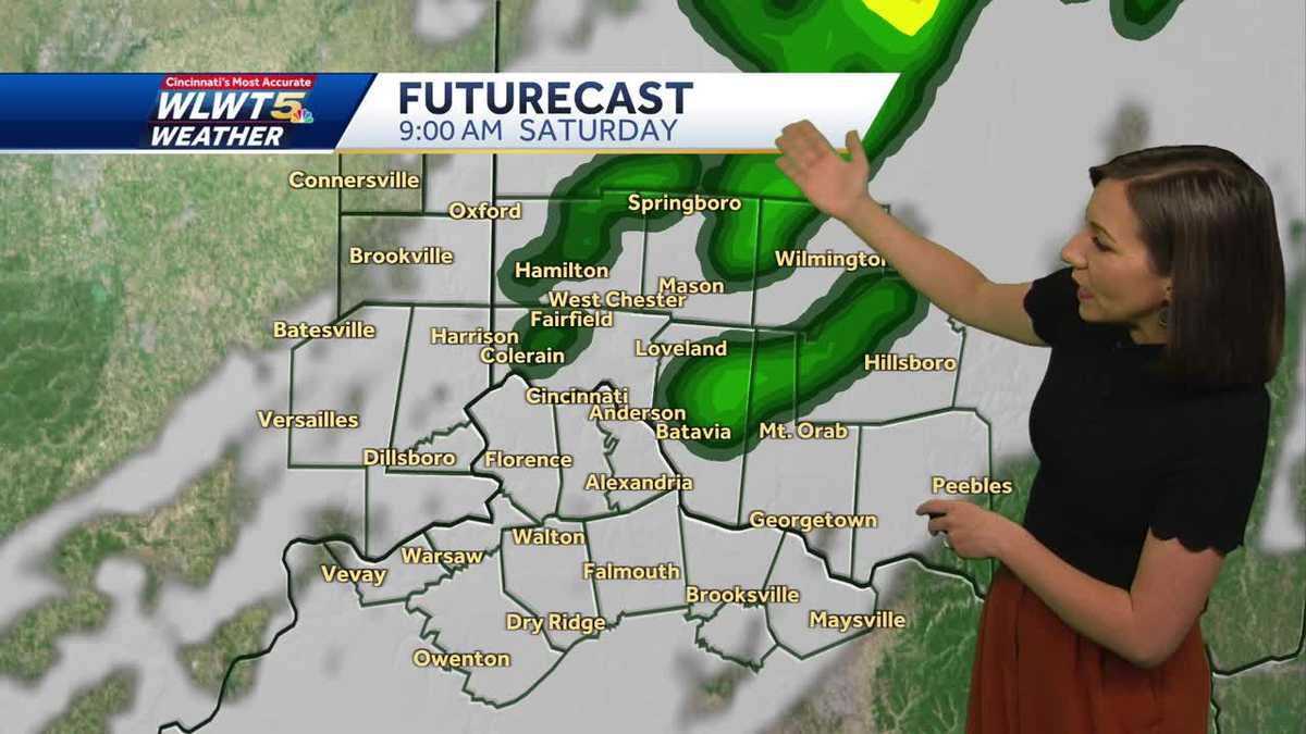 Few Saturday showers