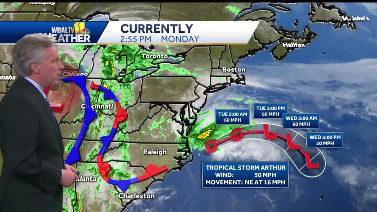 Tom tracks Tropical Storm Arthur
