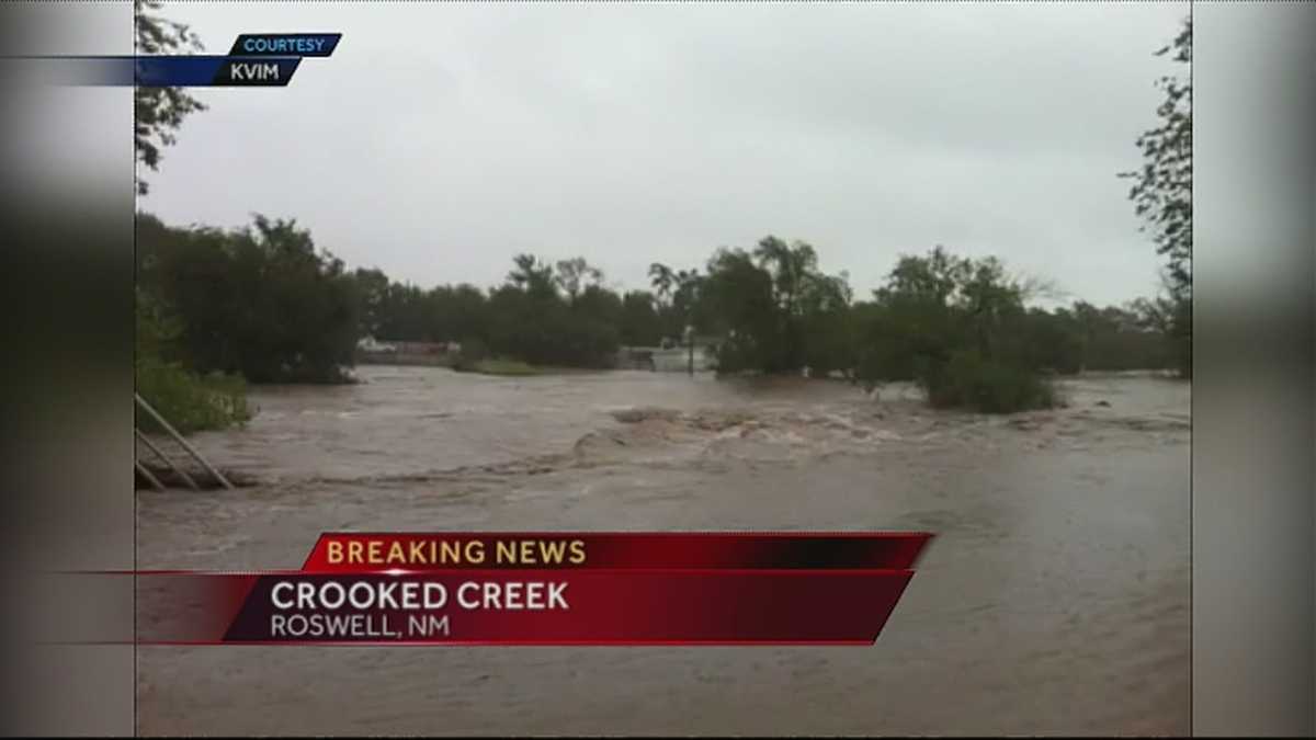 Rain slams Roswell, N.M.
