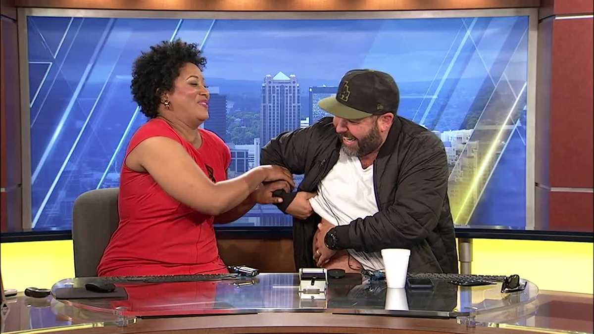 Comedian Bert Kreischer in studio with Eunice Elliott