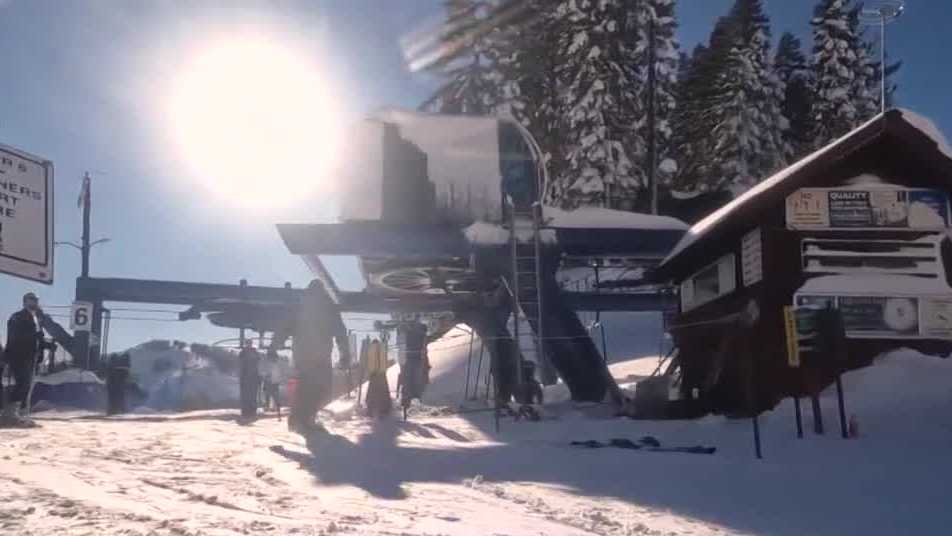 Visitors enjoy fresh snow at Donner Ski Ranch