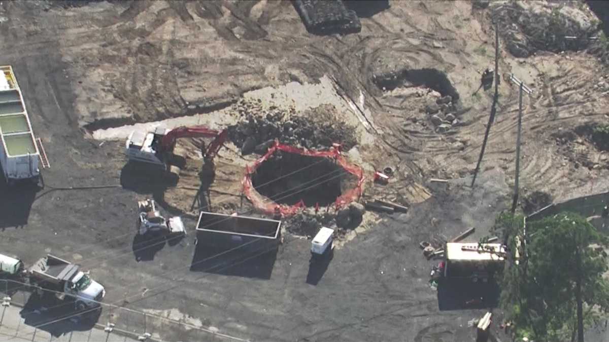 Vehicles damaged after construction blast in Mass. town