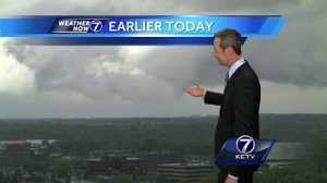 Bill Randby shows Skytower view of tornado touchdown in Omaha