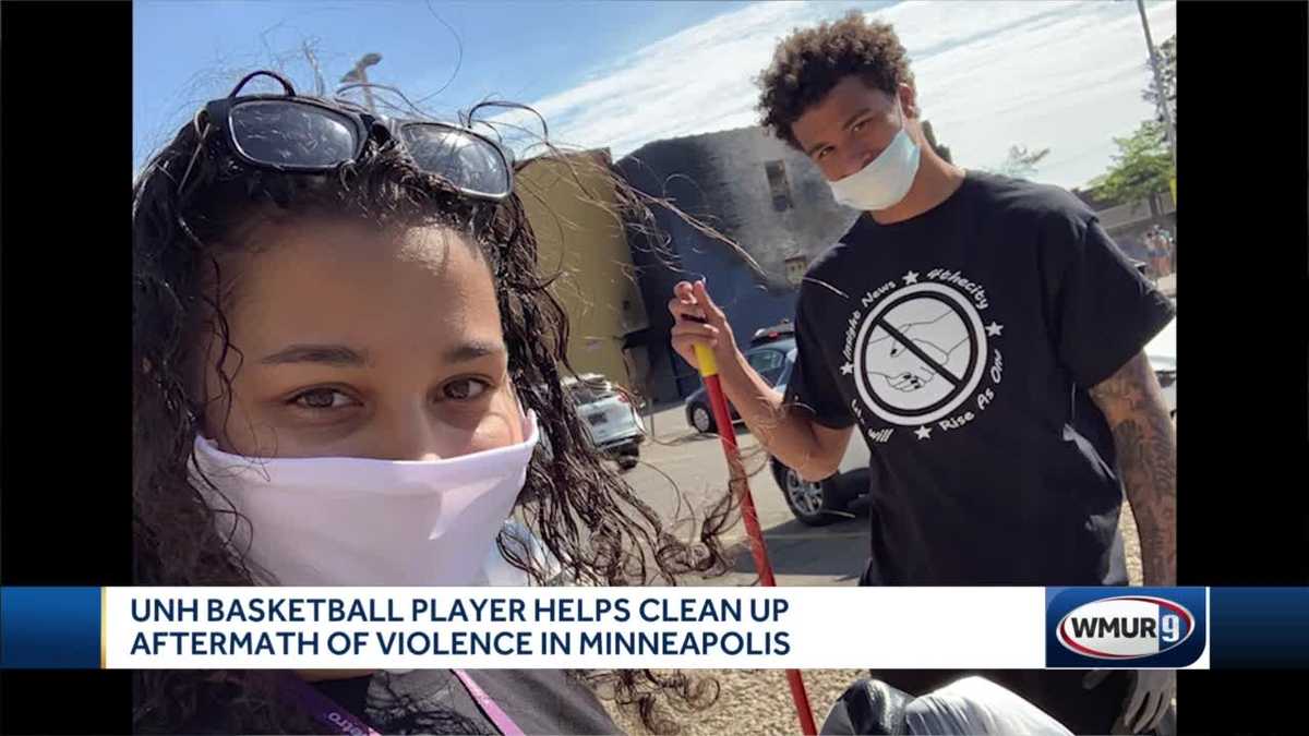 UNH basketball player Sutherlin helps out in Minneapolis after protests