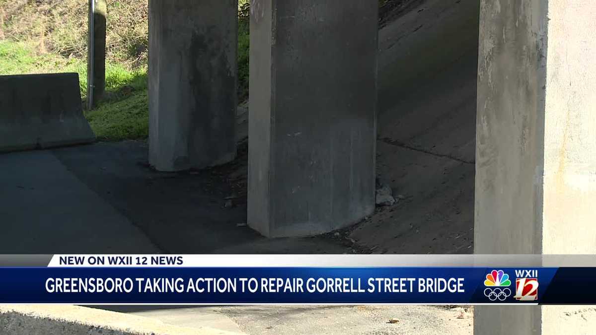 Concrete pieces chipping off Gorrell Street bridge in Greensboro