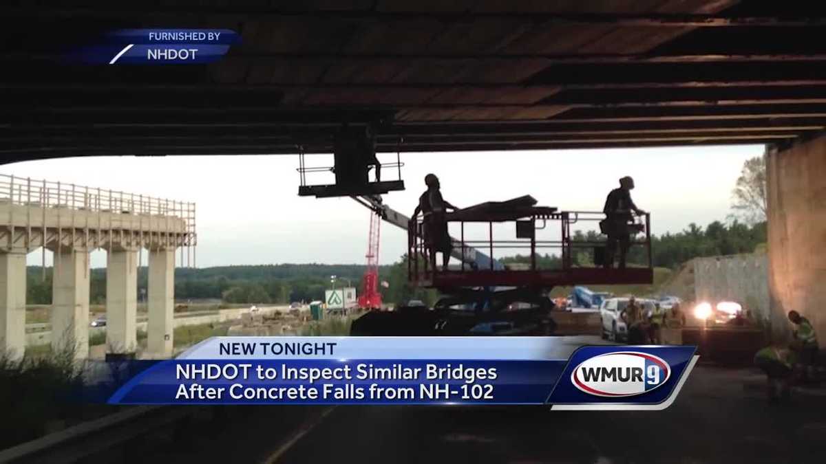 NHDOT to inspect similar bridges after concrete falls from NH 102